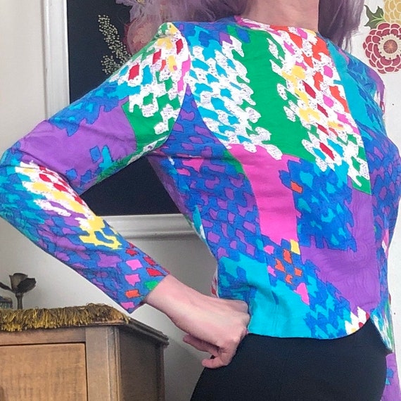 Vintage Neon Pastel Blazer, 1980s Suit Jacket by Anne… - Gem