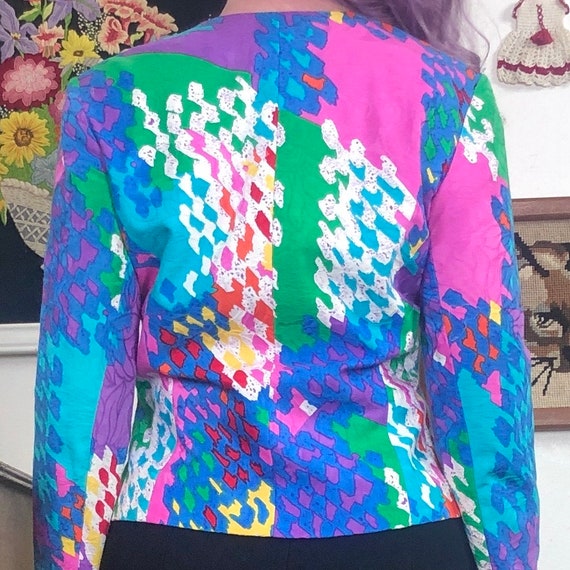 Vintage Neon Pastel Blazer, 1980s Suit Jacket by Anne… - Gem