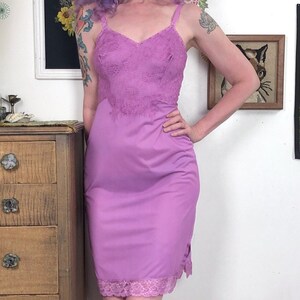 Vintage Pink Slip, 1970s Hand Dyed Full Slip With Lace Bodice, Sz S - Etsy