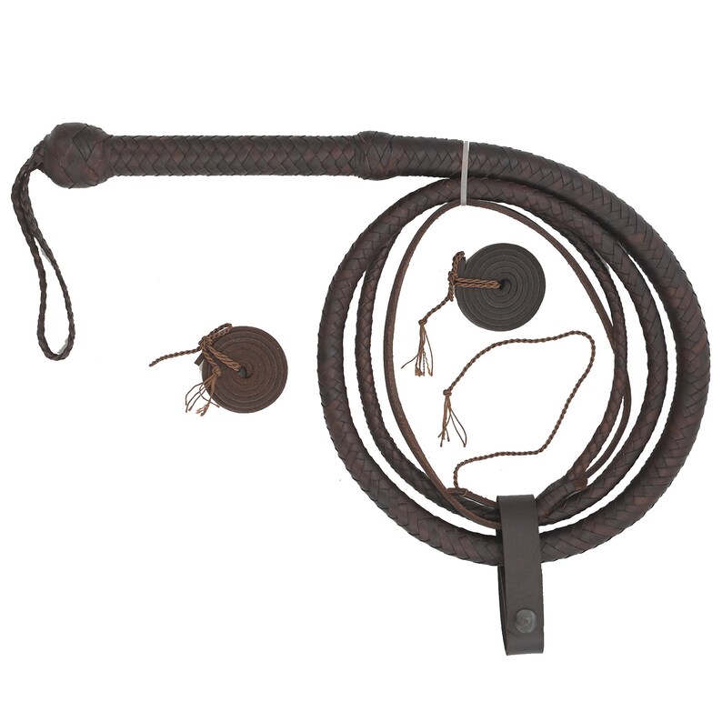 Genuine Kangaroo Leather 8 Feet Bullwhip 12 Plait Handcrafted Heavy ...