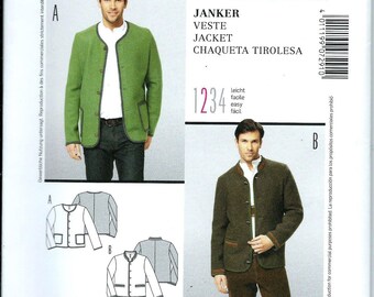 Collarless jacket | Etsy