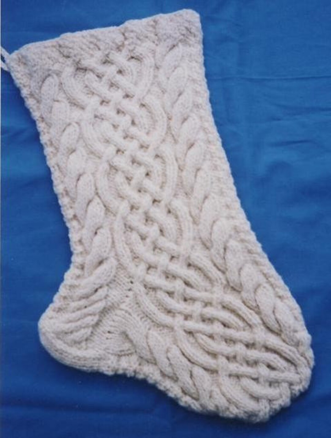 Aran Christmas Stocking Knitting Pattern Eidheann ivy PDF Download - Etsy