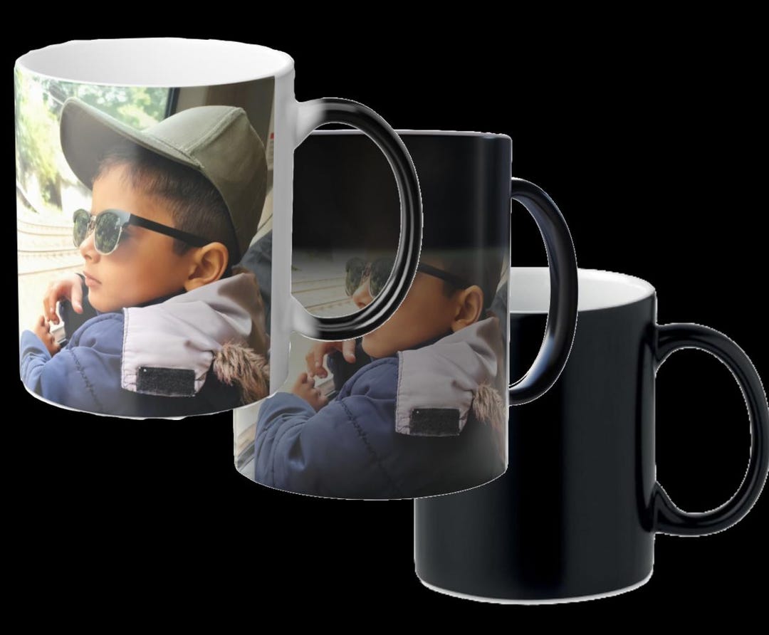 Personalised Magic Mug Heat Colour Changing Custom Coffee Tea Cup Mug ...