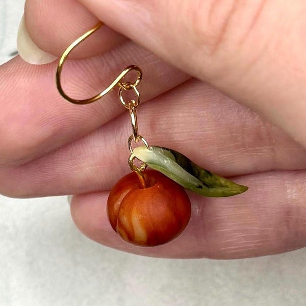 Peach Earrings - Etsy
