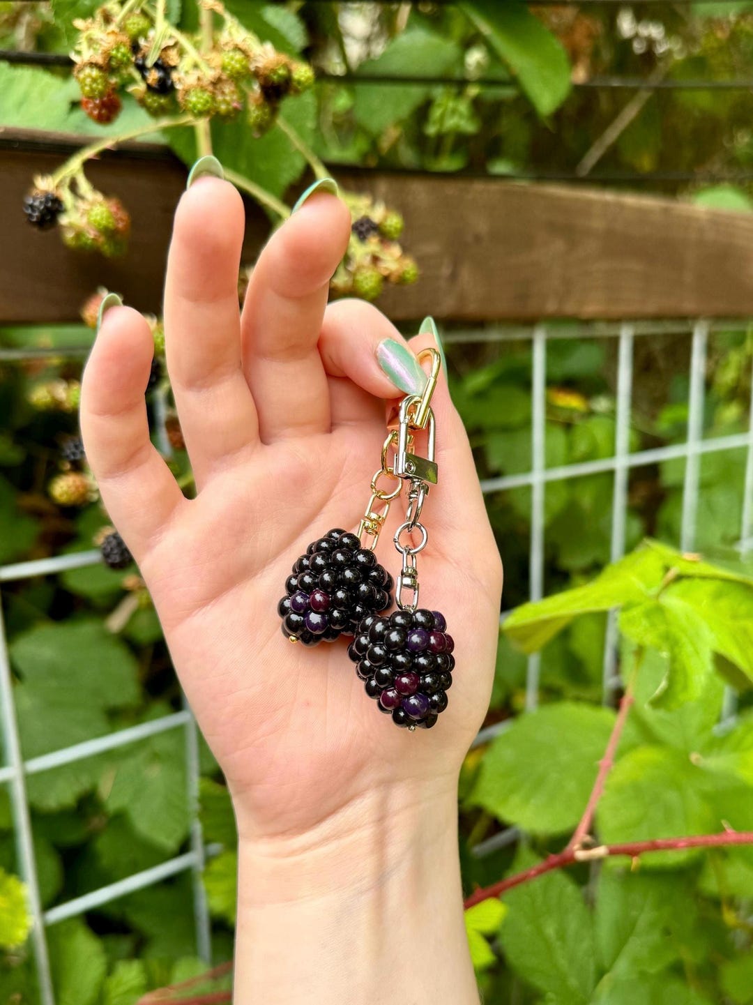 Blackberry Keychain / Bag Charm: Handmade With Polymer Clay - Etsy