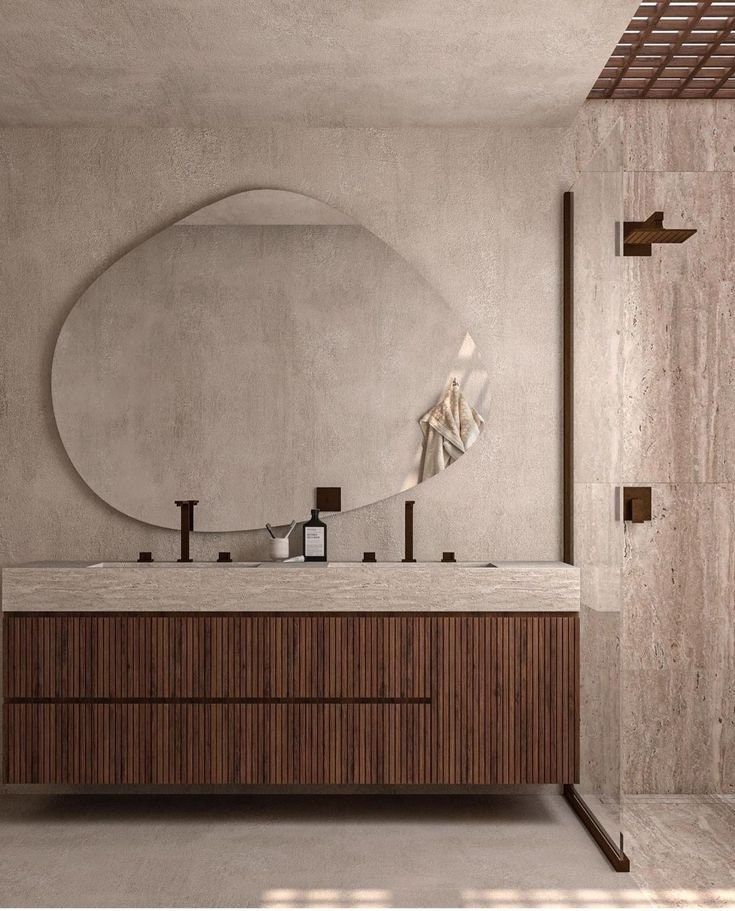 Asymmetrical Bathroom Wall Mirror Irregular Console Mirror Shaped Large ...