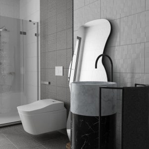 Irregular Large Console Mirror Asymmetrical Bathroom Wall Mirror Shaped ...