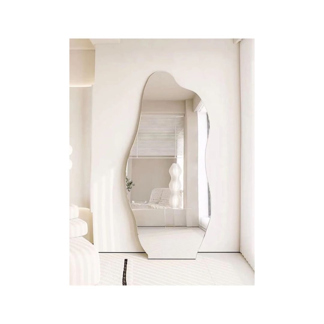 Full Length Asymmetrical Floor Mirror Shaped Irregular Mirror Large ...