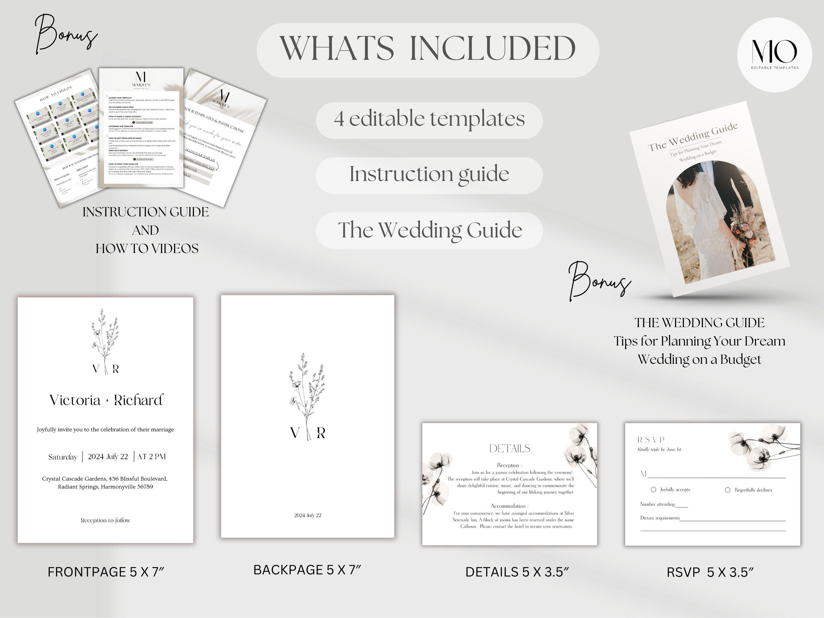 Printable Editable Wedding Invitation Template, Printable Wedding ...