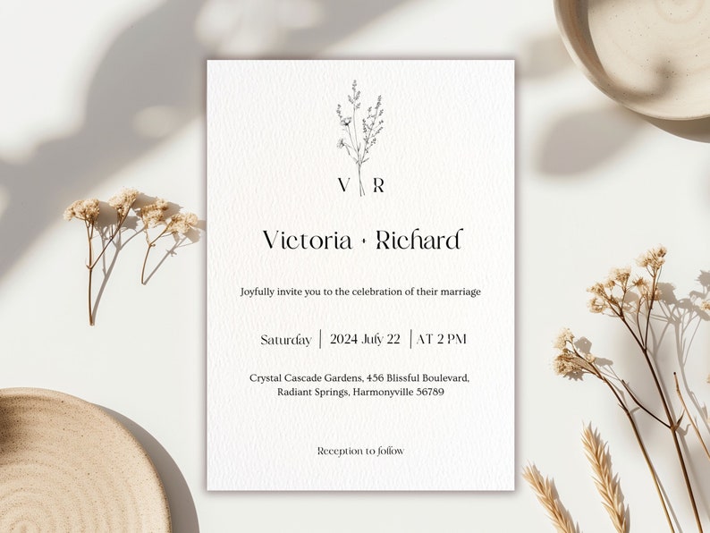 Printable Editable Wedding Invitation Template, Printable Wedding ...