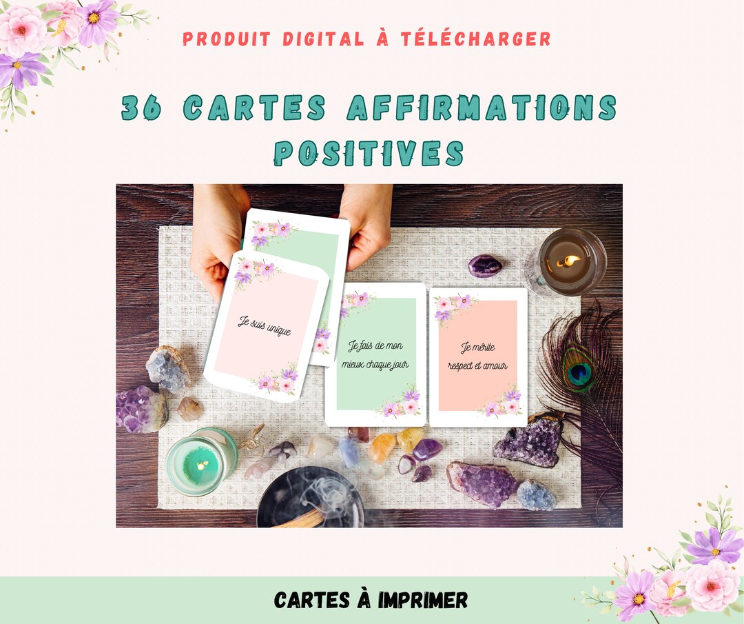 36 Positive Affirmations in French to Print, Printable Affirmation ...