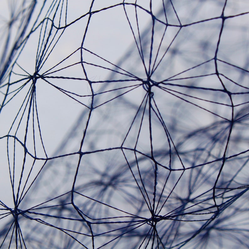 Vintage Navy Web Hat Veil Netting 1960s Vintage New Old Stock 9 Inch ...