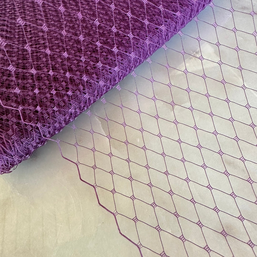 Classic 9 Inch Hat Netting • Plum Purple Veil Netting • Millinery ...