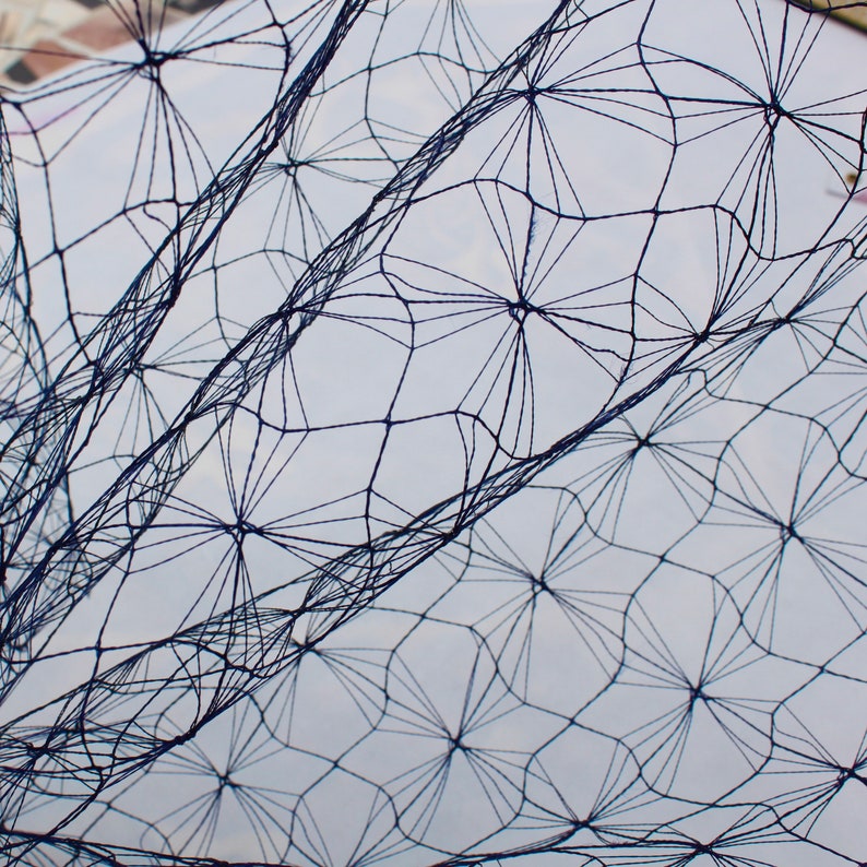 Vintage Navy Web Hat Veil Netting 1960s Vintage New Old Stock 9 Inch ...