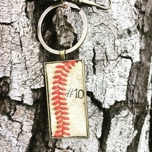 Real Baseball Seam Keychain • Personalized or Plain • Dad Gift • Coach ...