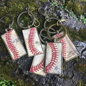 Real Baseball Seam Keychain • Personalized or Plain • Dad Gift • Coach ...