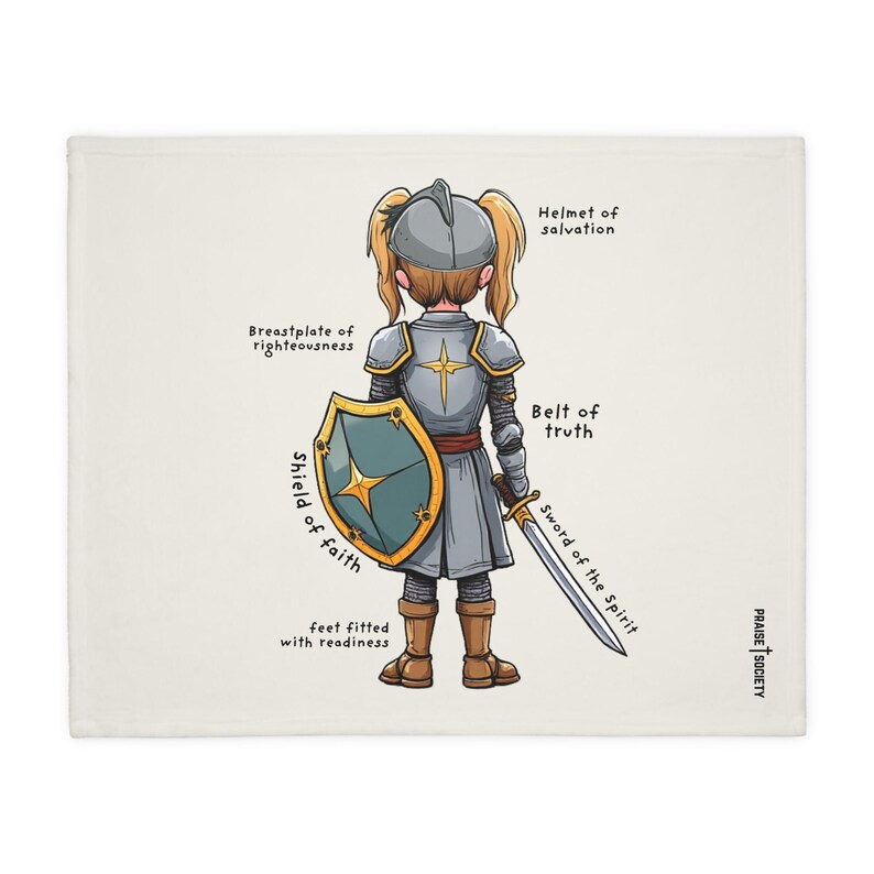 ARMOR OF GOD Kids Bible Verse Blanket for Girls, Ephesians 6:10-18 - Etsy