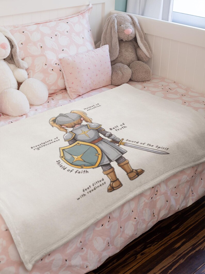 ARMOR OF GOD Kids Bible Verse Blanket for Girls, Ephesians 6:10-18 - Etsy