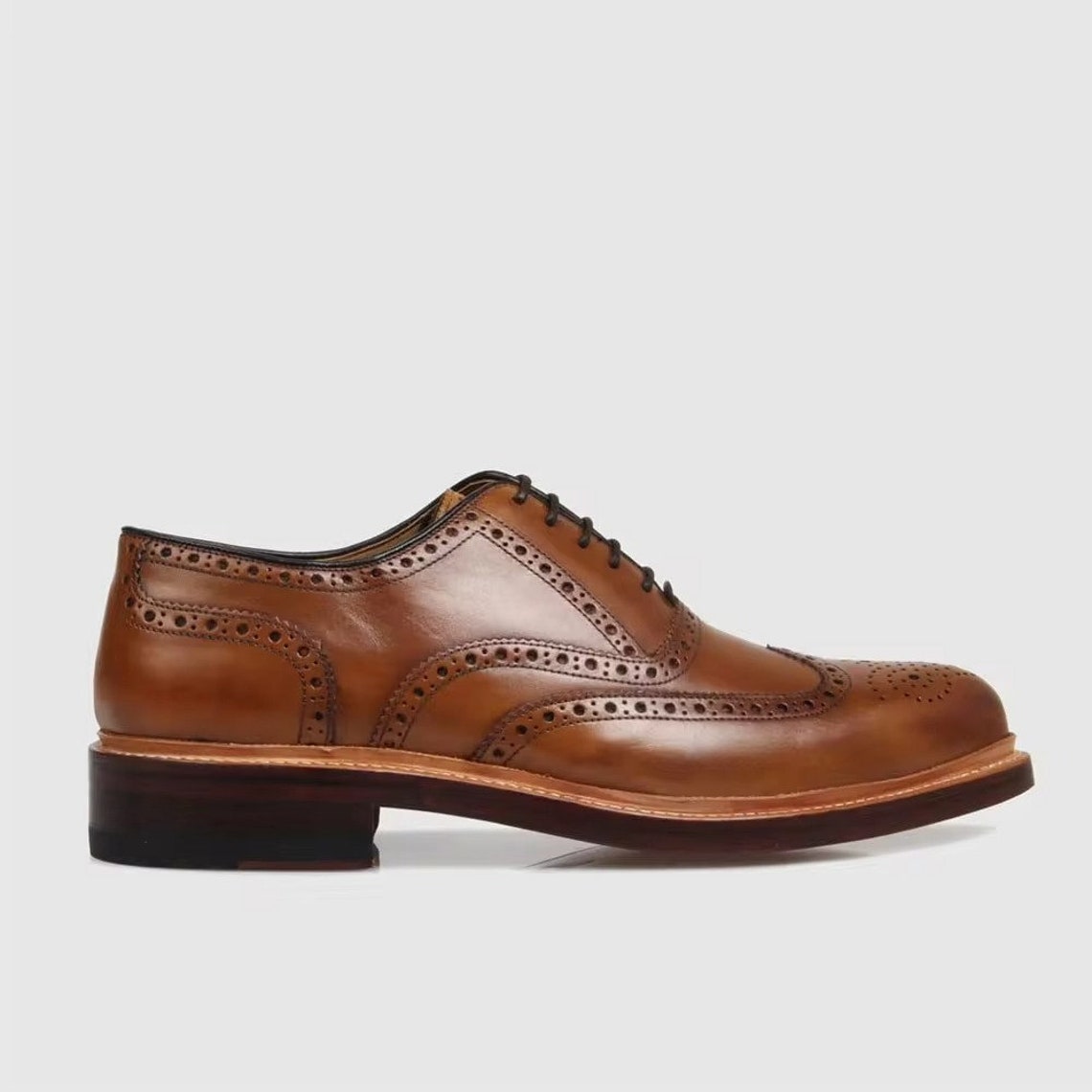 New Men's Styles Oxford Brogue Custom Logo Luxury Laces Italian ...