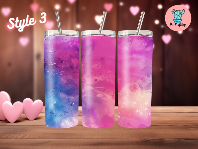 3 Design Color Splash for Any Tumbler Size - Etsy