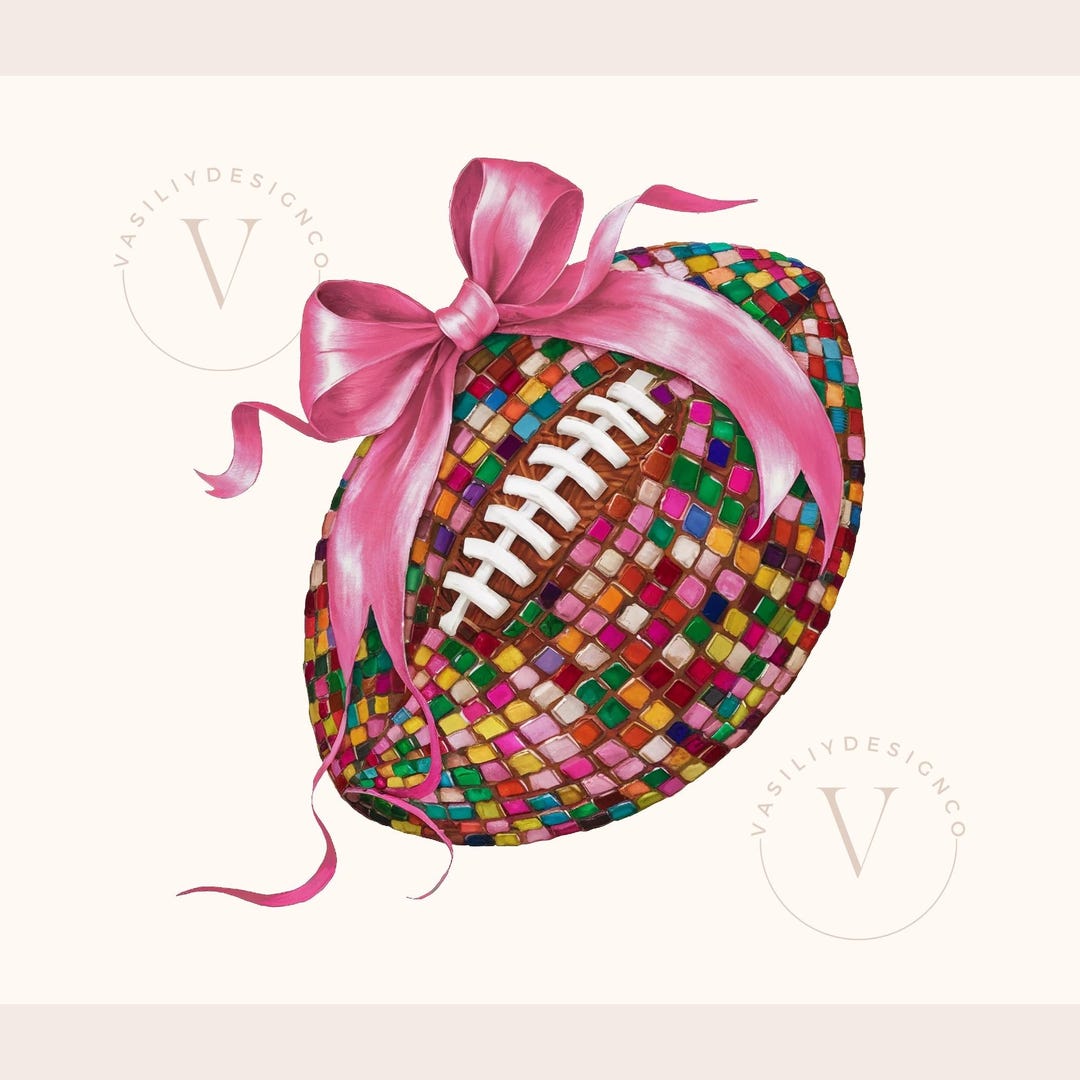 2 Coquette Football Png, Football Bow Png, Football Png, Game Day, Fall ...