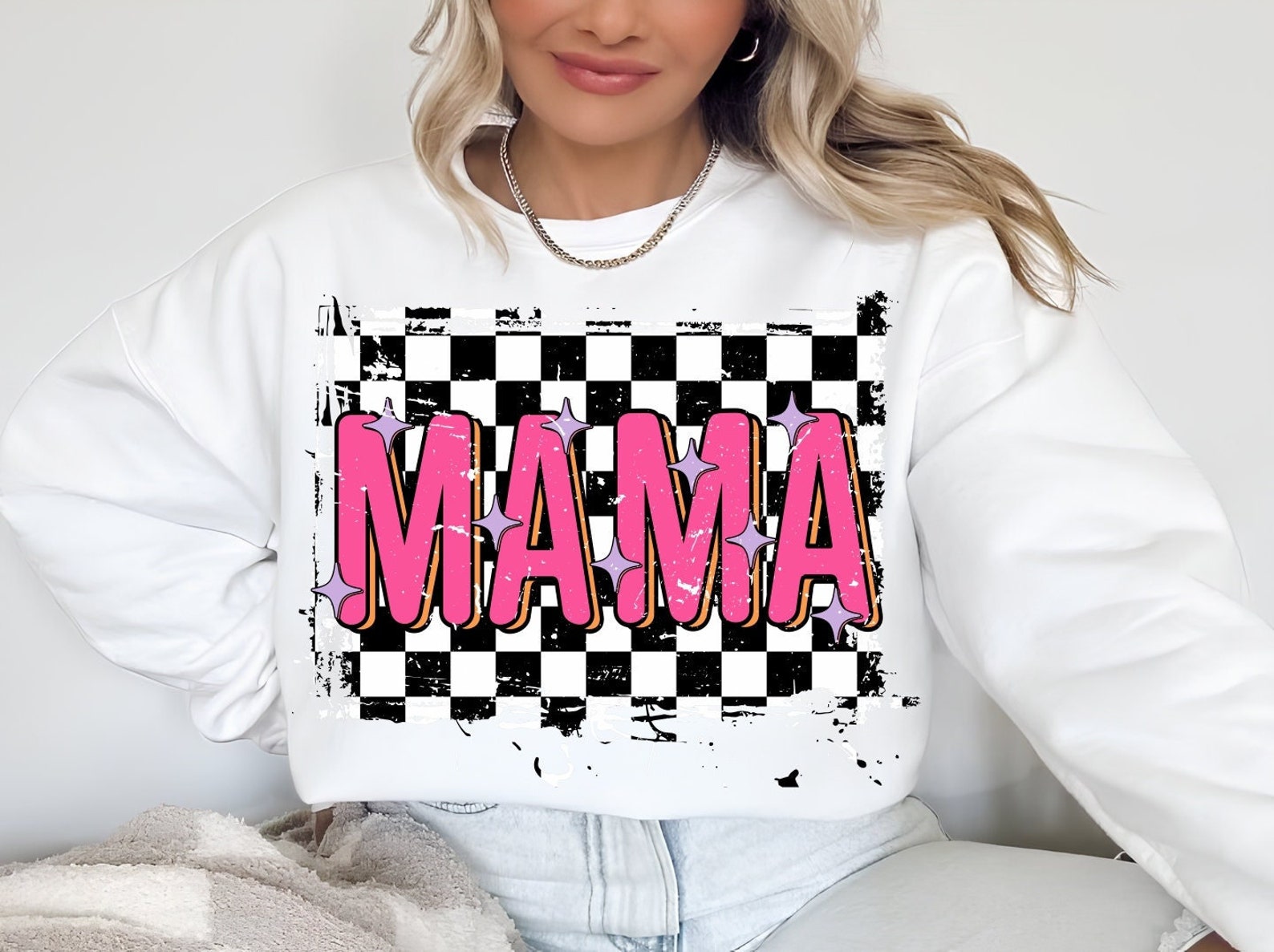 Retro Checkered Mama Png Sublimation Retro Mama Png Mama Shirt Designs ...