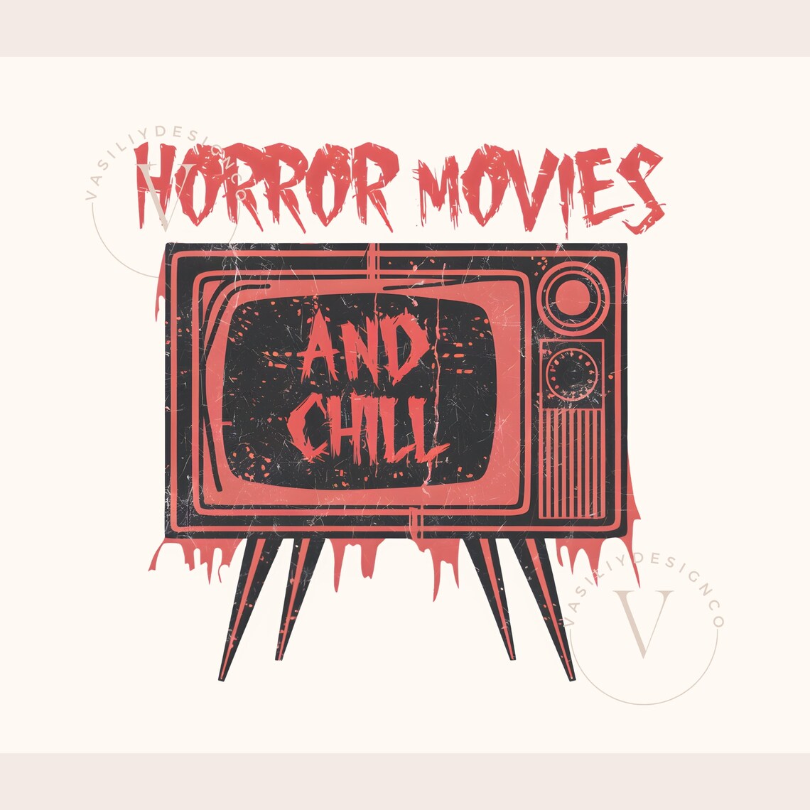 9 Horror Movies and Chill Png Sublimation Spooky Vibes Png Retro ...