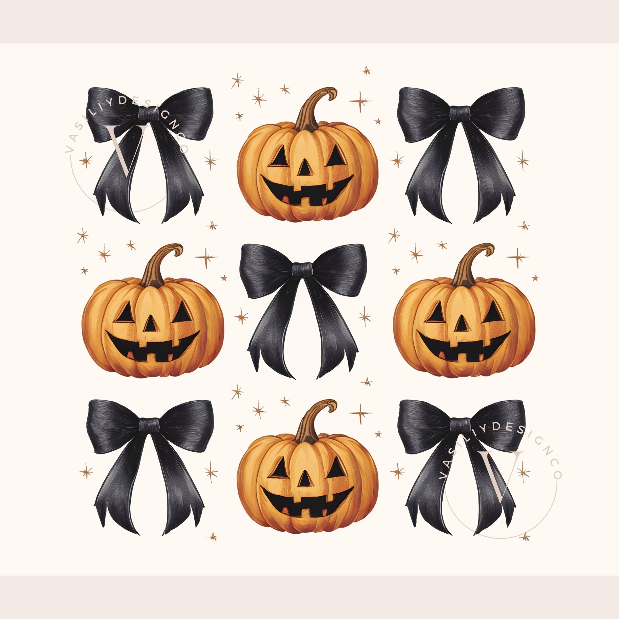 2 Halloween Coquette Bow and Pumpkin Coquette Bow Halloween Png ...