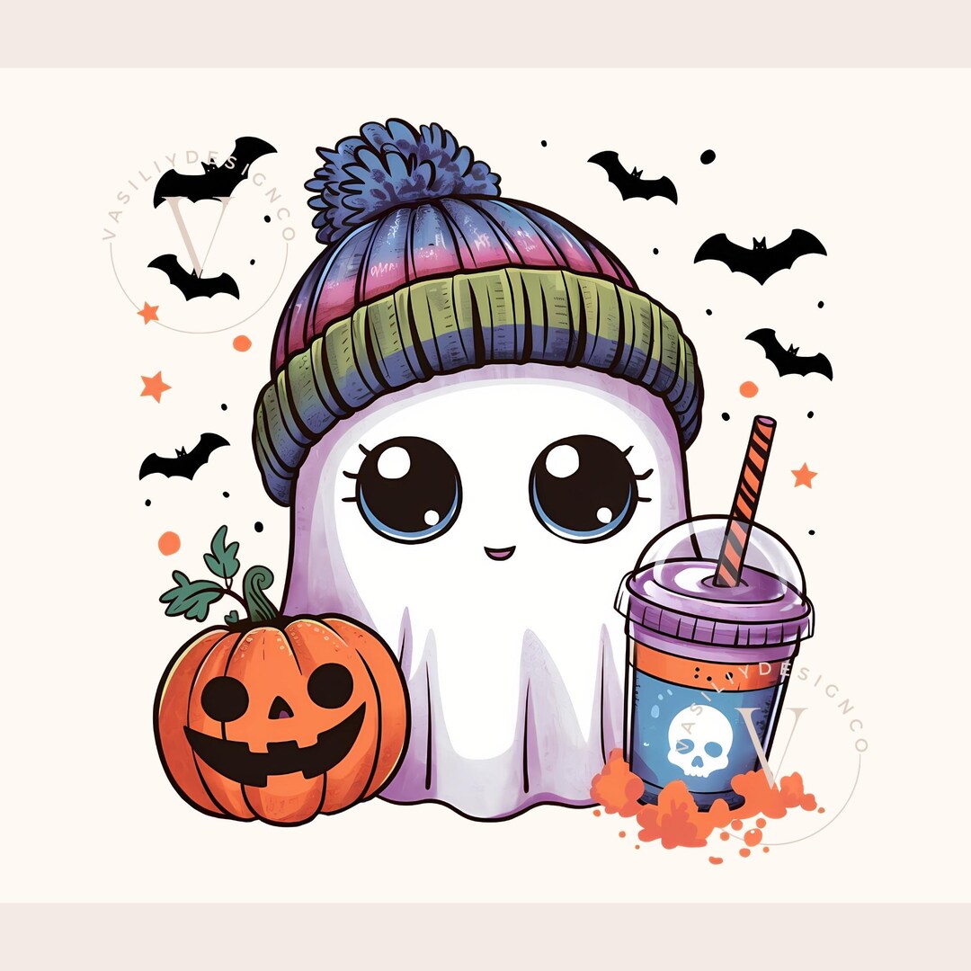 Cute Ghost Png Sublimation | Halloween Ghost Png | Bougie Png | Bougie ...
