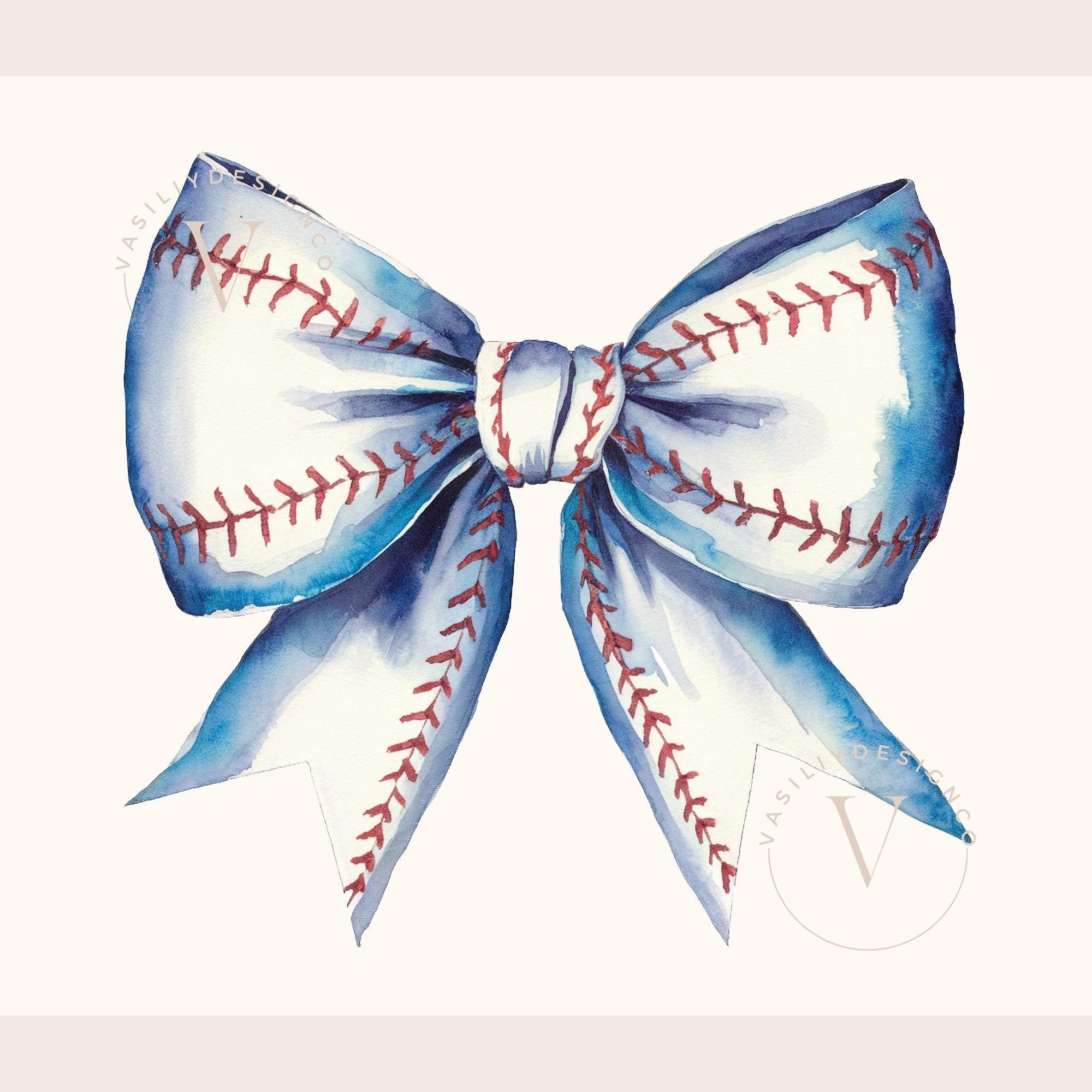 7 Baseball Ribbon Bow Png Clipart, Baseball Bow Illustration Png ...