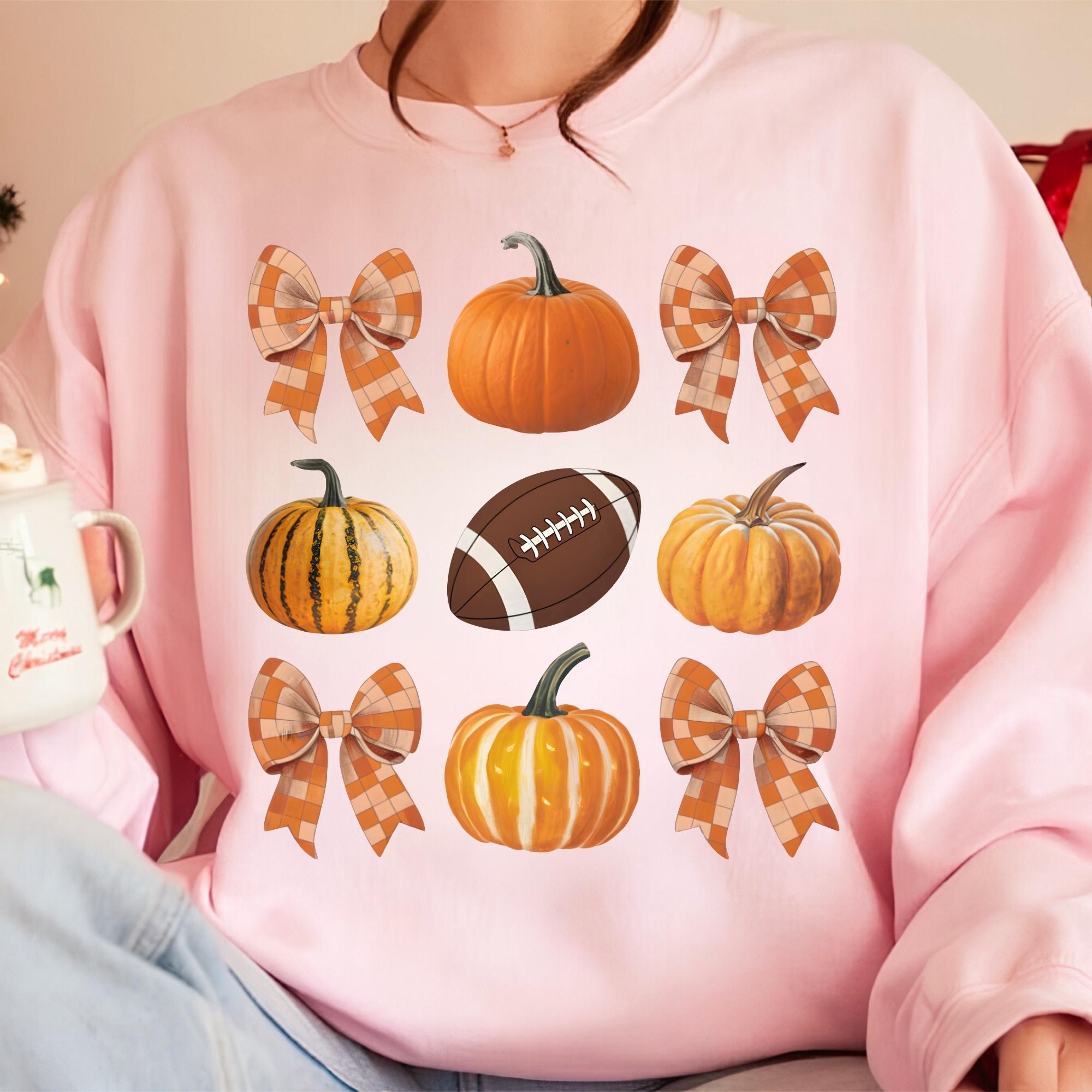 5 Coquette Pumpkin Football Png, Fall Vibes Png, Fall Pumpkins ...