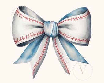 Baseball Ribbon Bow PNG Clipart, Baseball Bow Illustration Png, Trendy ...