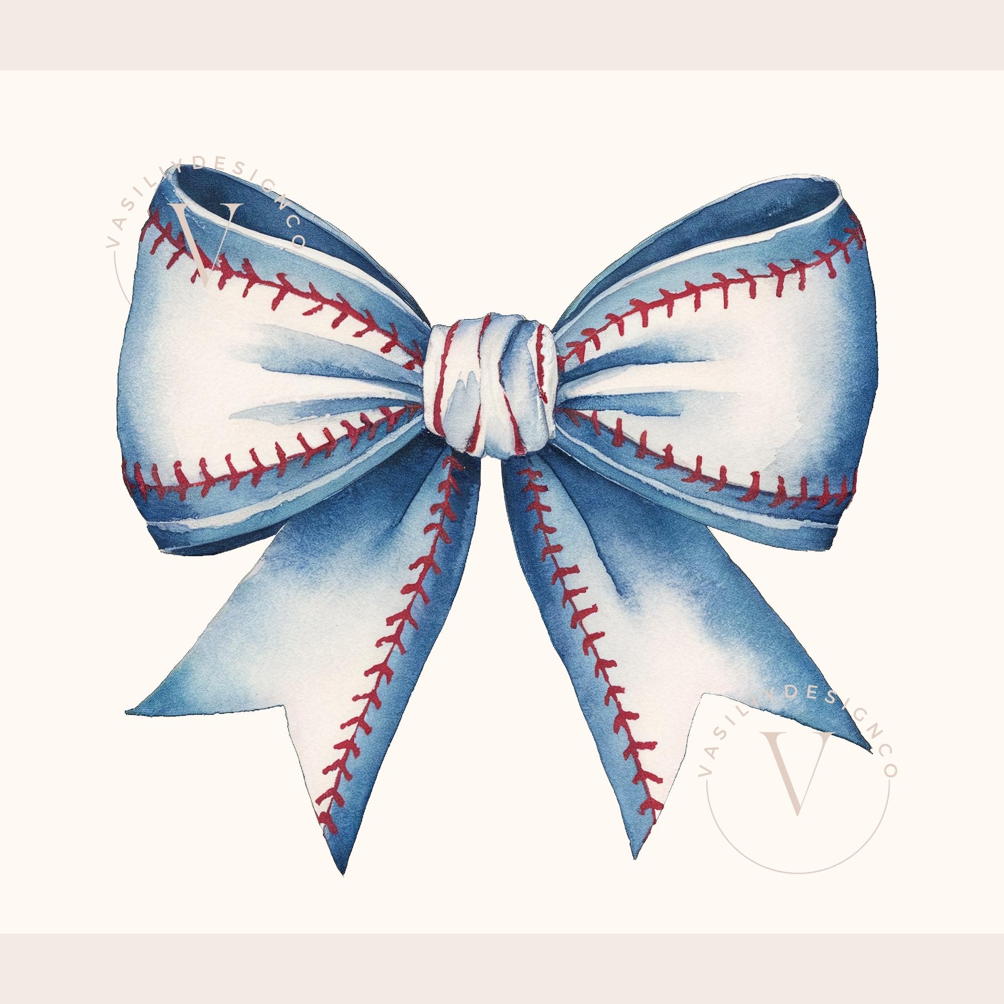 7 Baseball Ribbon Bow Png Clipart, Baseball Bow Illustration Png ...