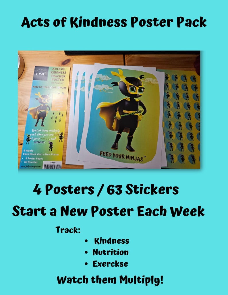 Acts of Kindness Tracker Poster Pack - Etsy
