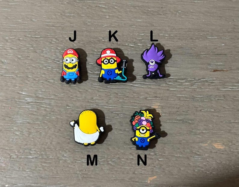 Despicable Me Shoe Charms Minions Croc Charms Kids Croc Charm Toddler ...