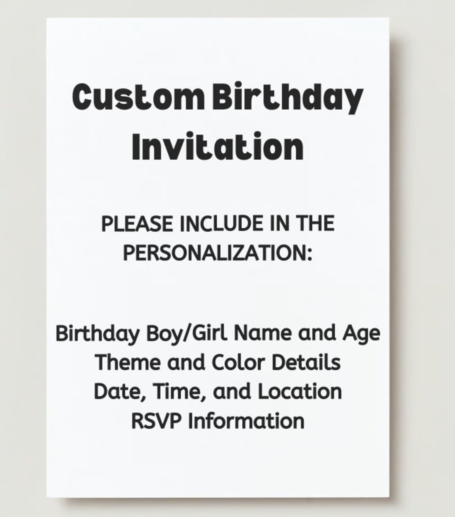 CUSTOM BIRTHDAY INVITATION - Etsy
