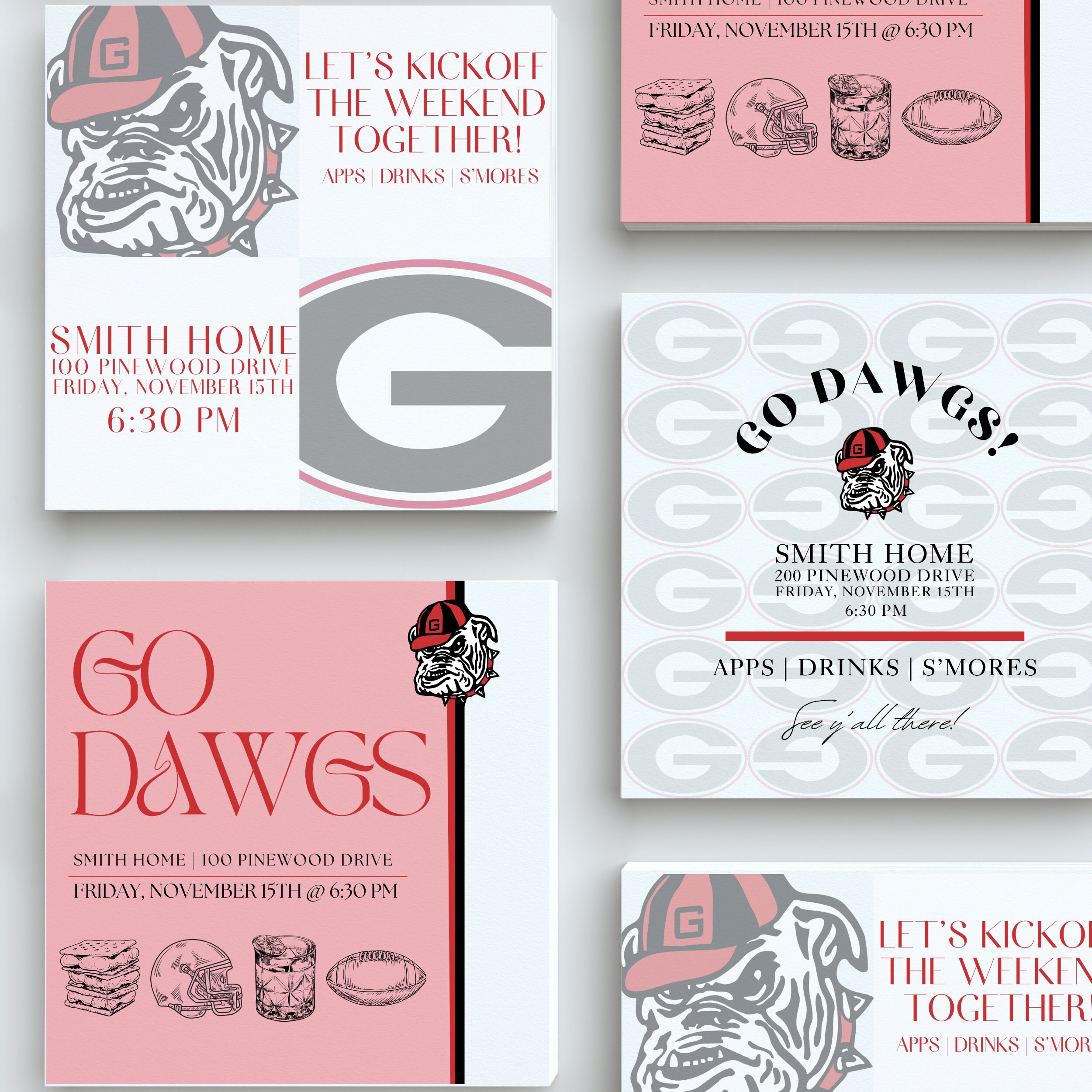 Football Tailgate (UGA) Invitation Template | Canva Template | INSTANT ...
