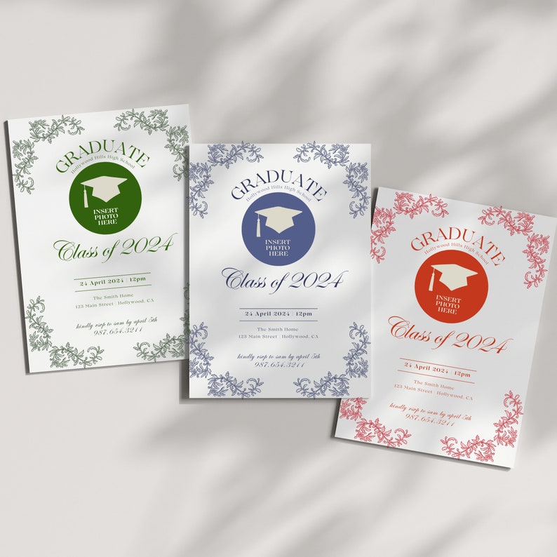 Graduation Invitation | Canva Template | INSTANT DOWNLOAD - Etsy