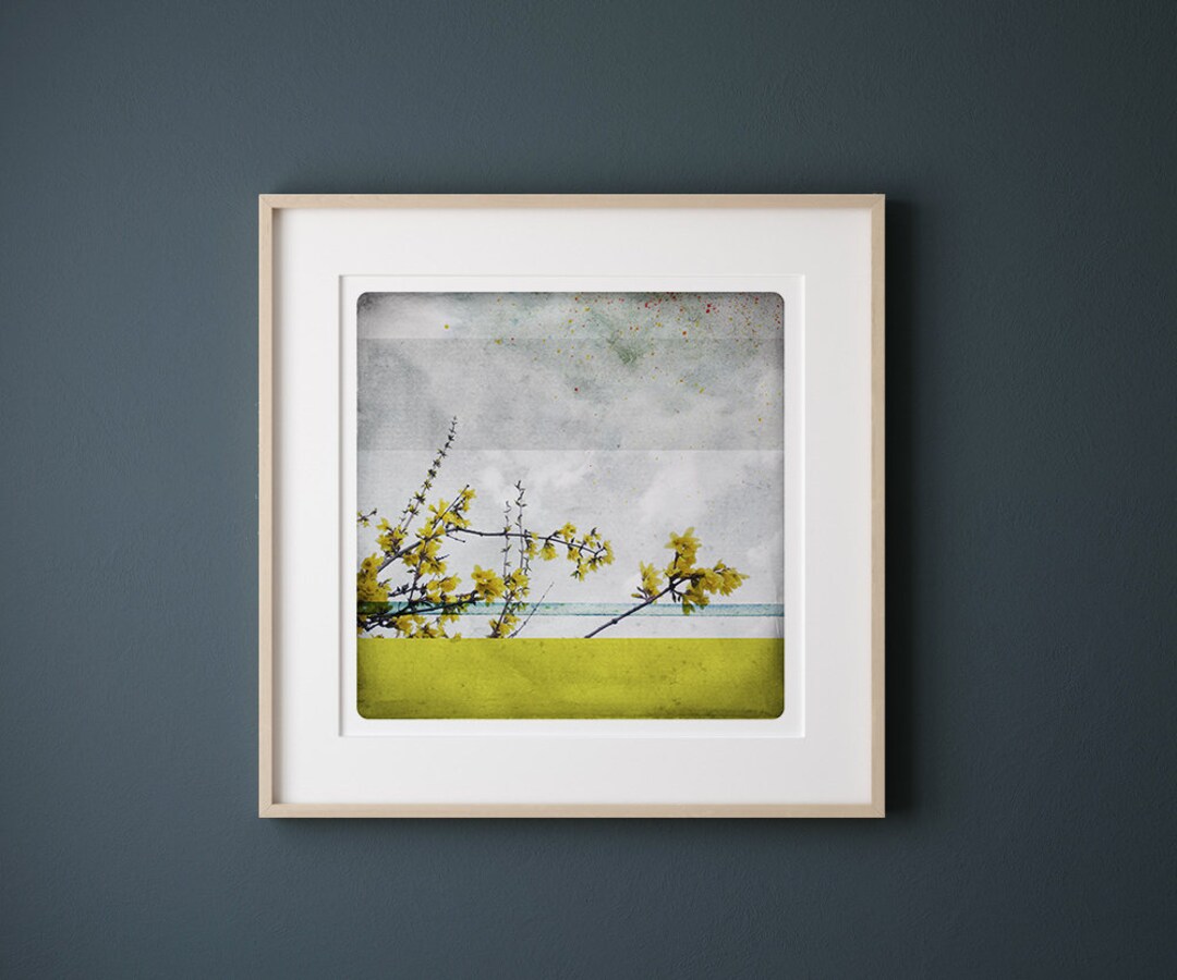 Spring Botanical Art Print Yellow Flowers Photography Bright Wall Art ...
