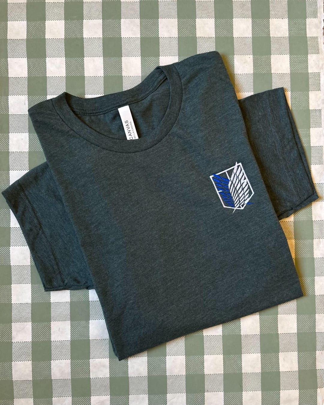 Attack on Titan Embroidered T-shirt| Survey Corps Wings of Freedom ...