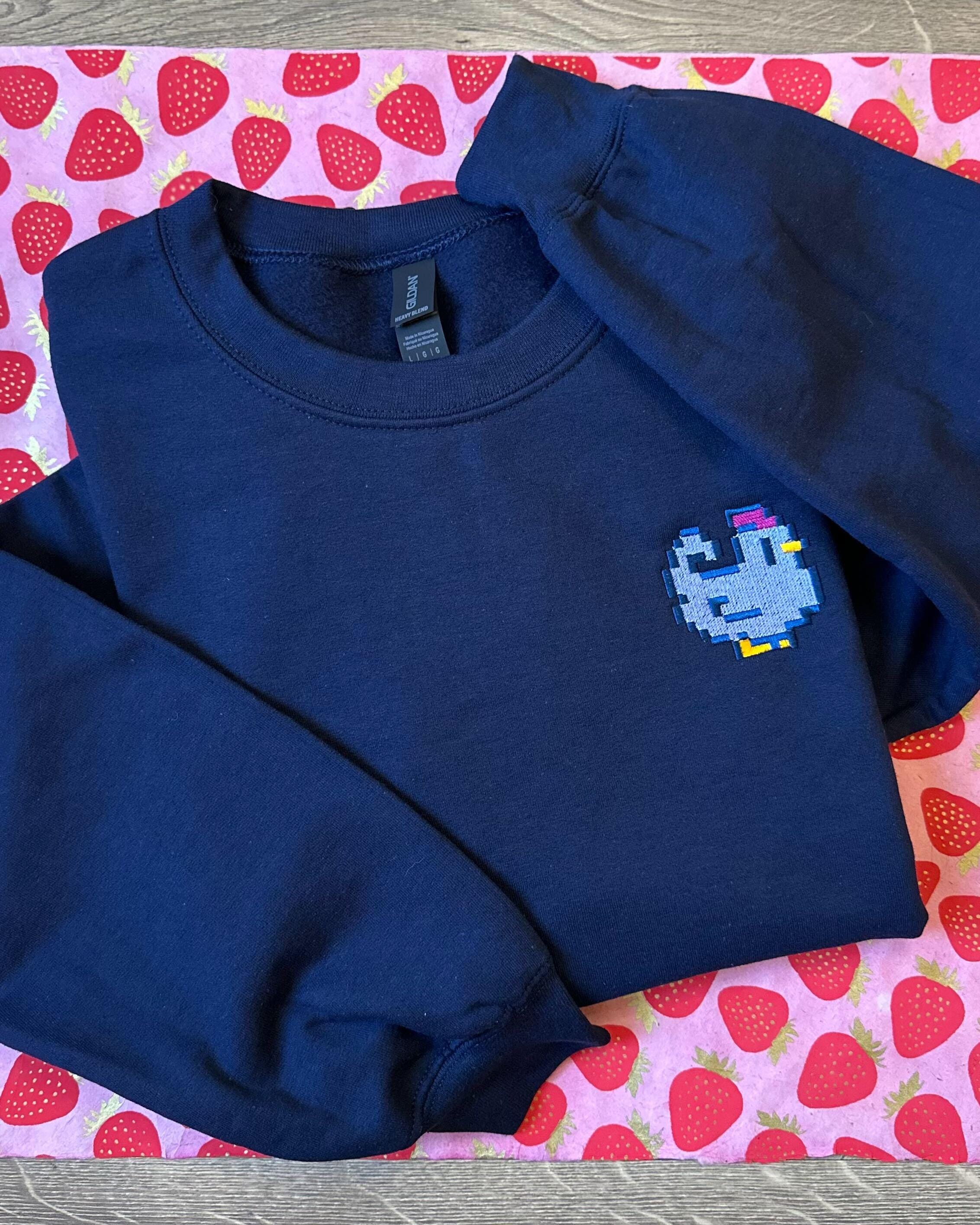 Stardew Valley Chicken Embroidered Sweatshirt | Customizable Chicken ...