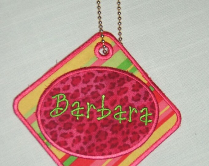 Luggage Tag Machine Embroidery Design - Etsy