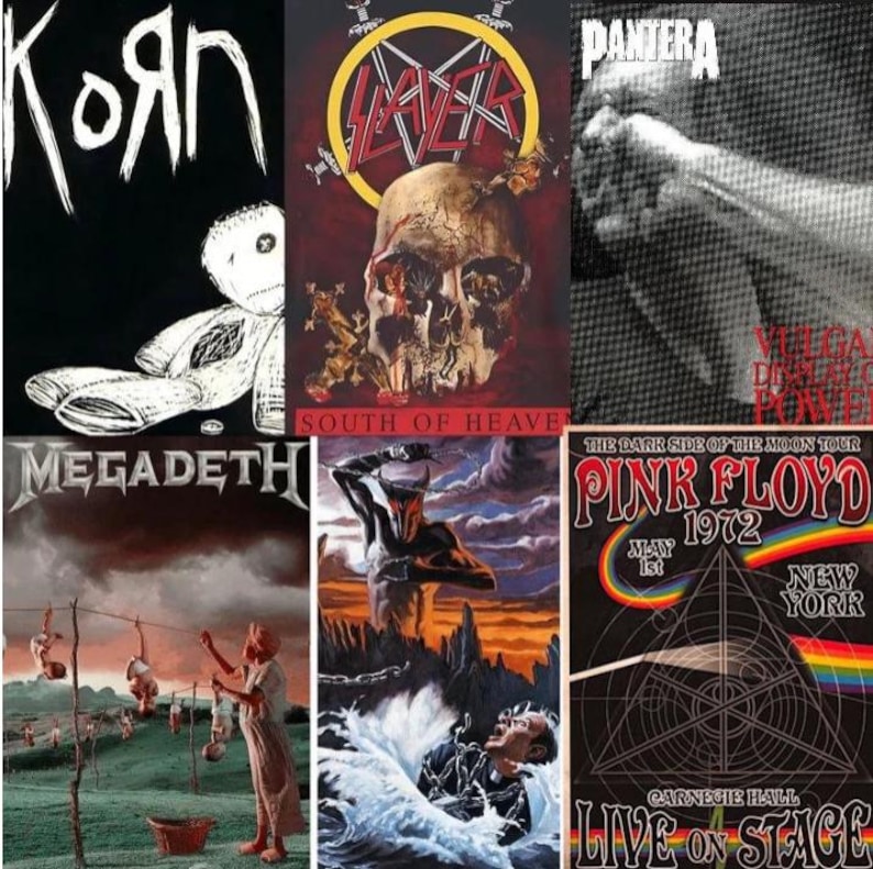 125PCS Vintage 90'S ROCK/METAL Best Concert Poster A4 HD /vintage Music ...