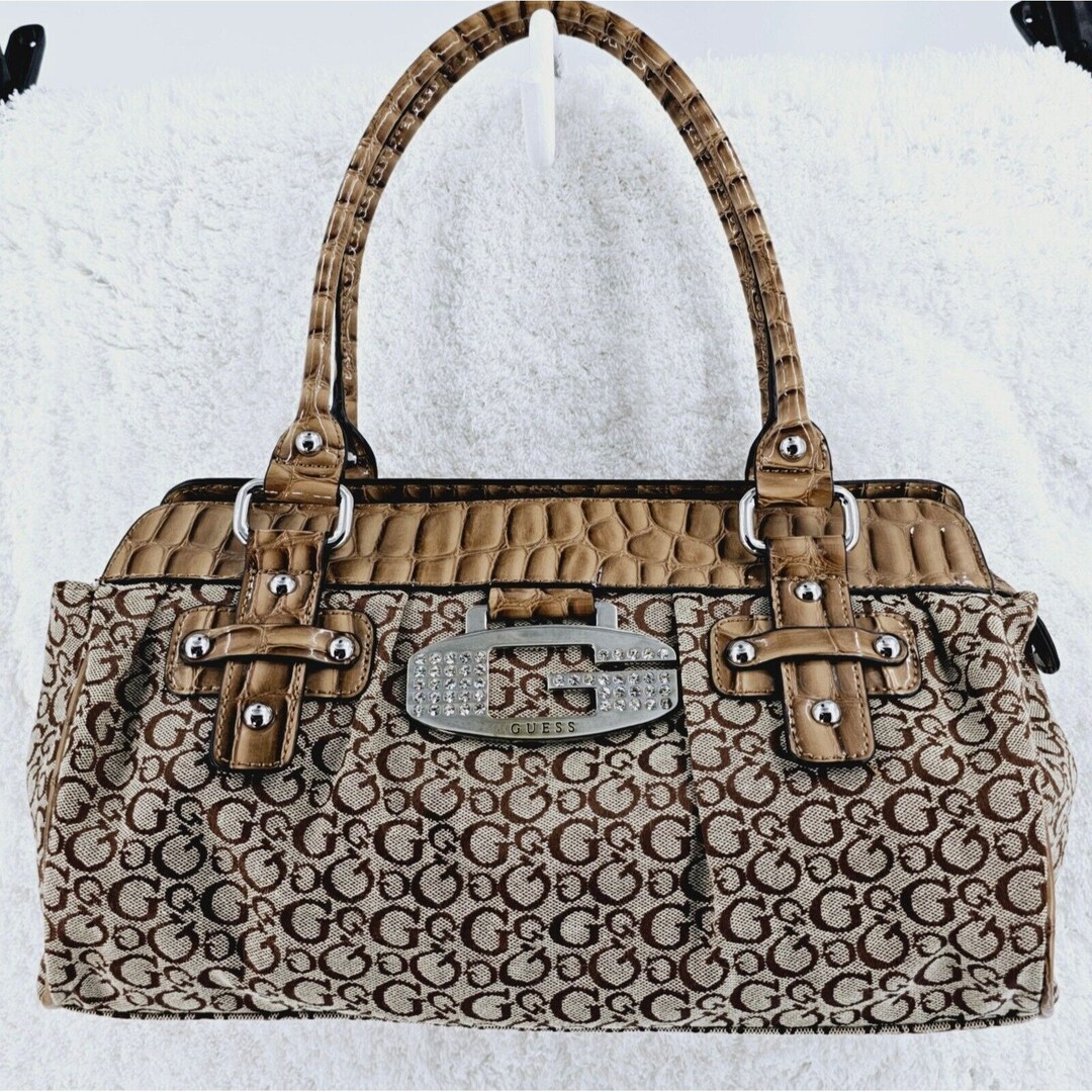 Vintage Guess G Monogram Logo Barrel Bag Satchel - Etsy