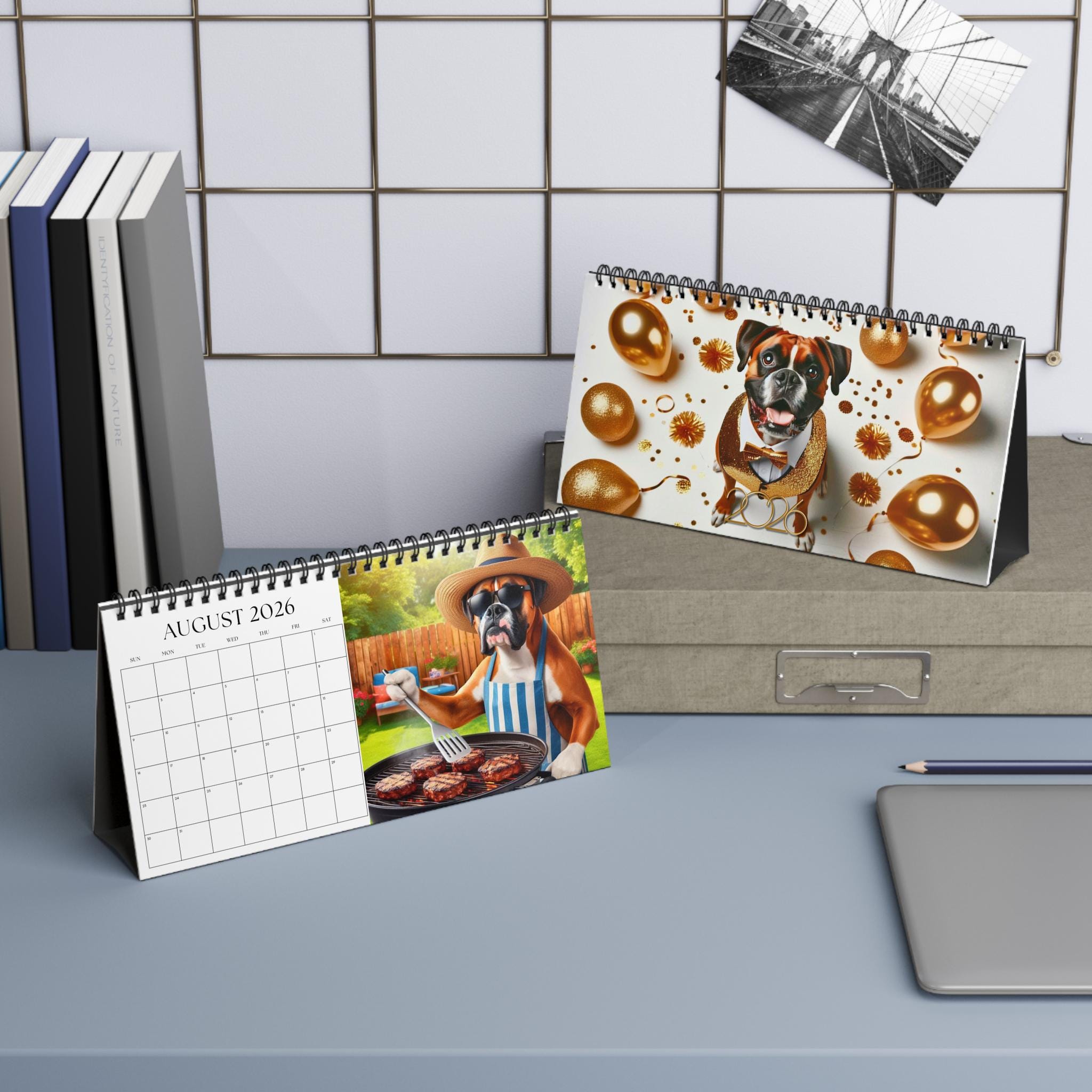 2026 Boxer Calendar, Boxer Hanging Wall Calendar, US Canada Holidays ...