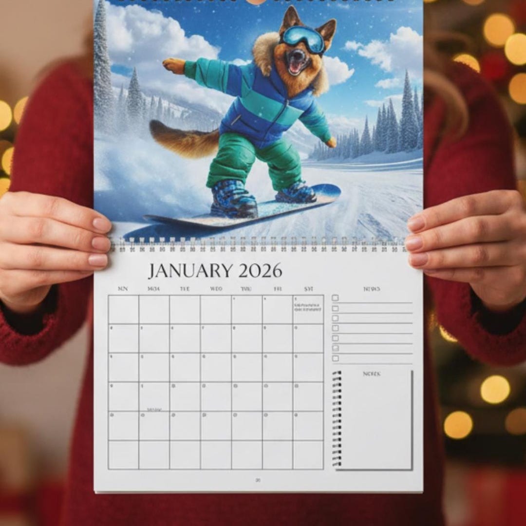 2026 German Shepherd Calendar, German Shepherd Hanging Wall Calendar ...