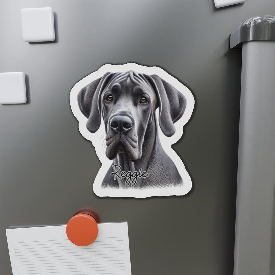 Personalized Great Dane Magnet With Dog Name, Custom Car or Fridge ...