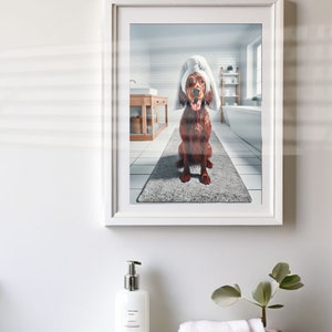 Irish Setter Towel on Head Bathroom Towel Poster Print Irish Setter ...