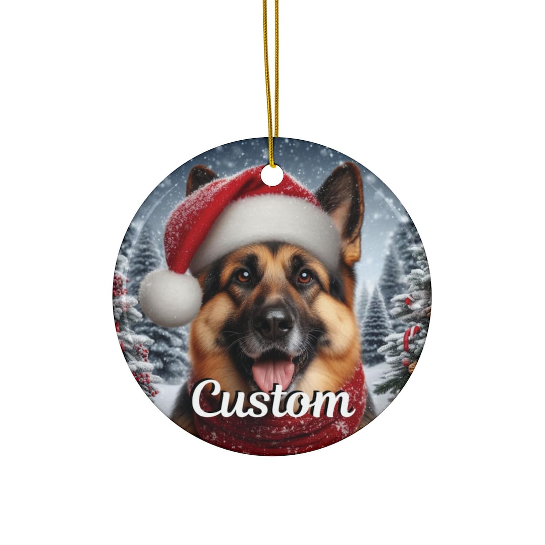 Personalized German Shepherd Christmas Ornament, German Shepherd ...