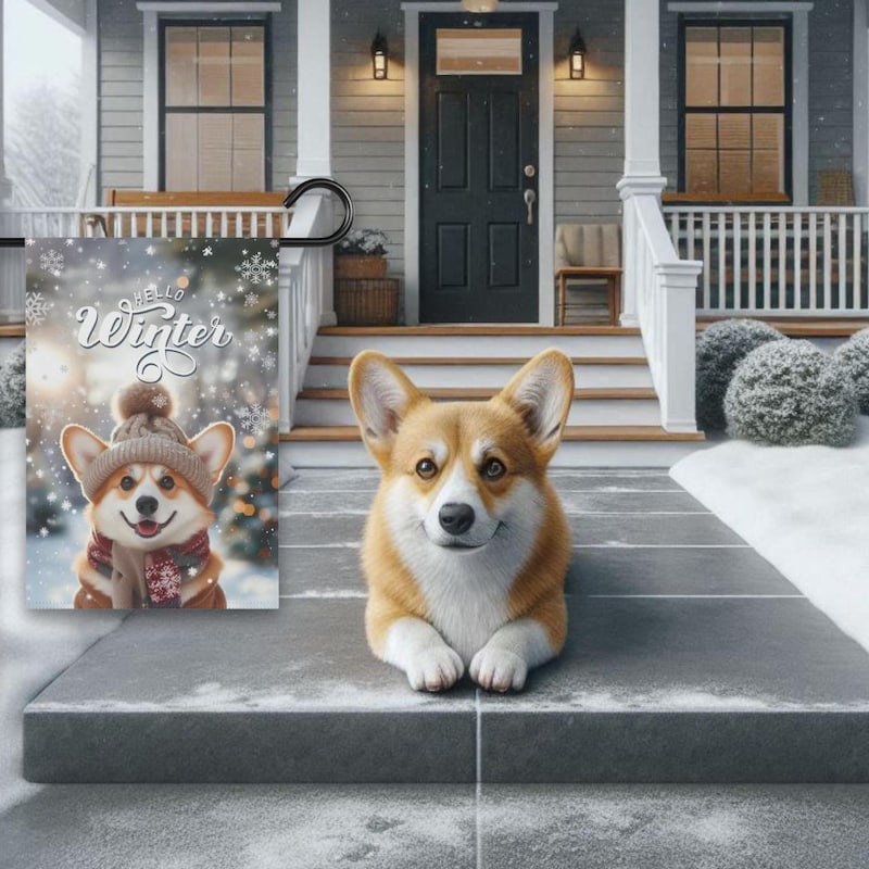 Corgi Garden Flag - Etsy